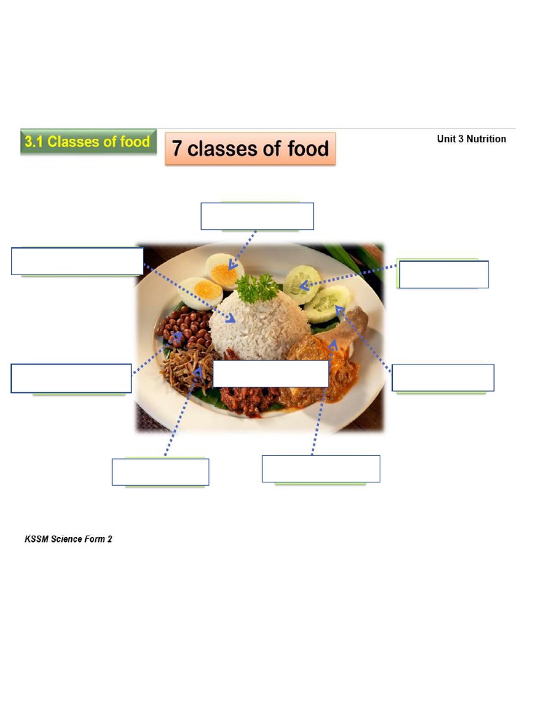 In Your Group Make 1 Mind Map That Include All The Class of Food ...