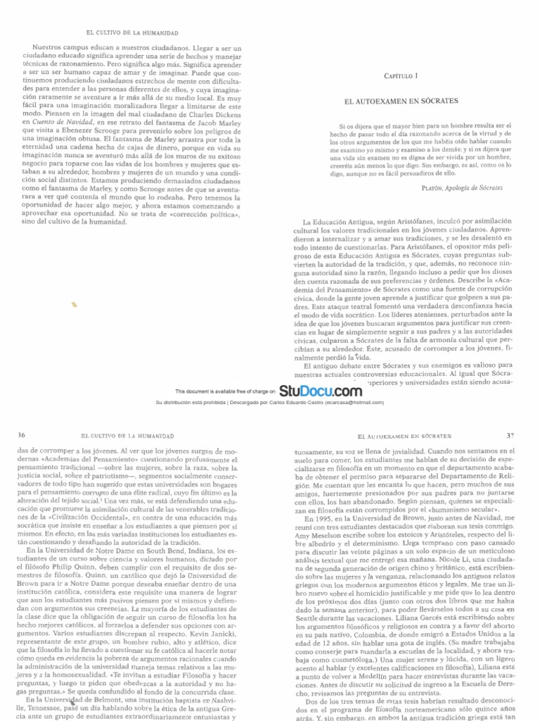 1 Nussbaum, Martha - El Cultivo de La Humanidad Cap 1 PDF | PDF