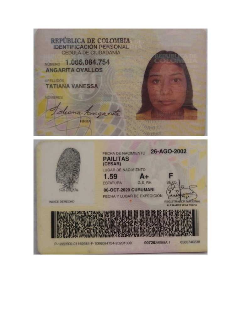 Cedula Tatiana Angarita PDF | PDF