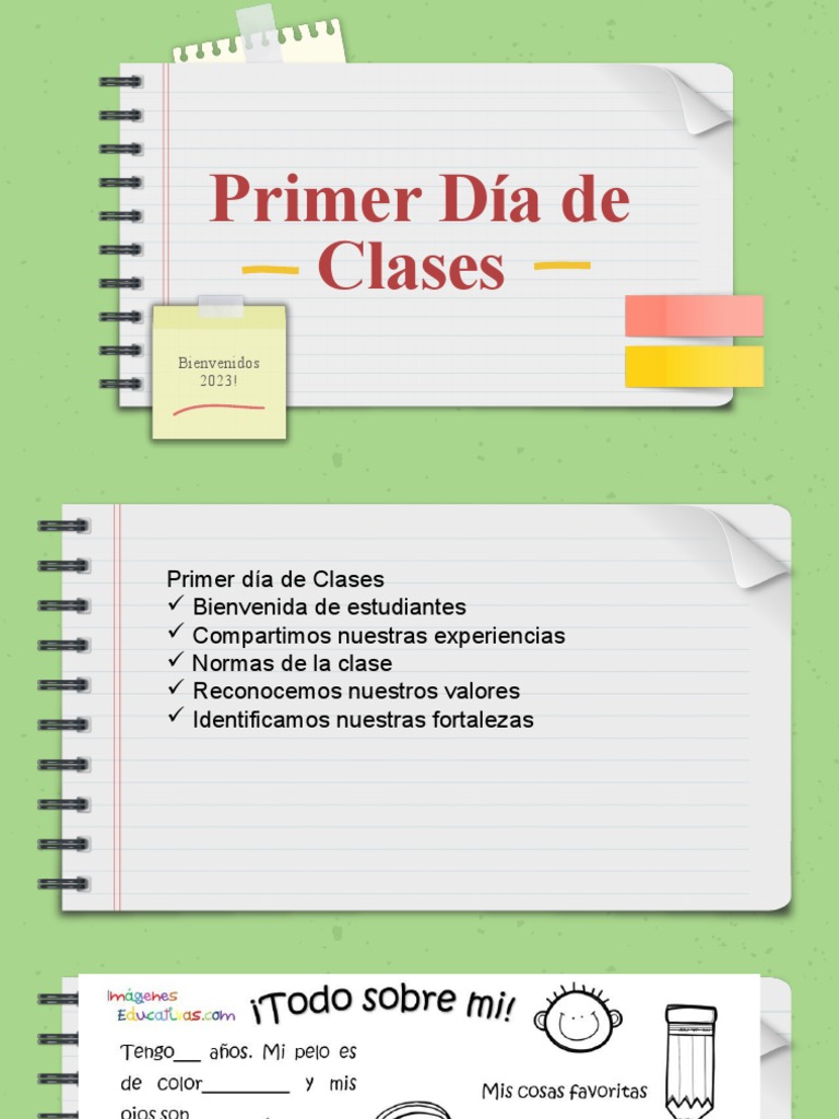 Bienvenida al Primer Día de Clases 2023 | PDF