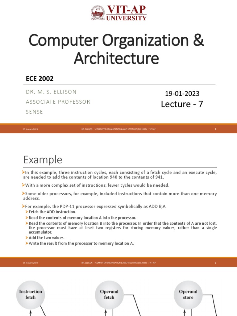 L7 19 Jan 2023 | PDF | Central Processing Unit | Computer Architecture