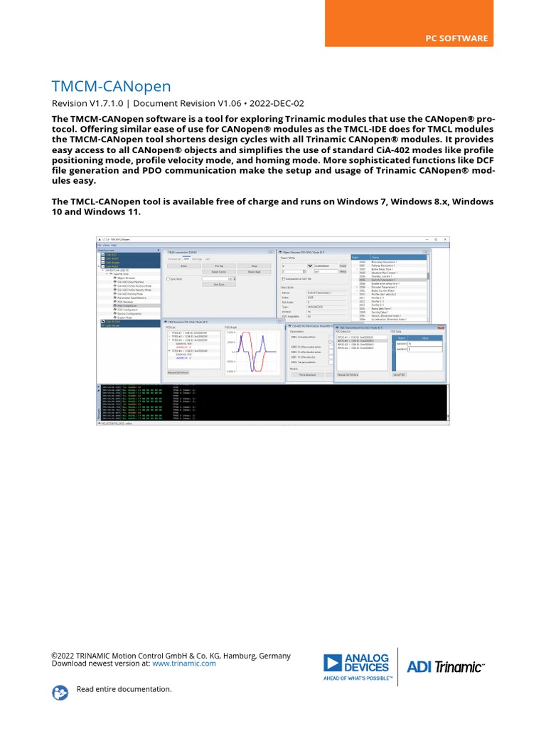 TMCM-CANopen User Manual sw1.7.1.0 Rev1.06 | PDF | Computing | Computer Engineering
