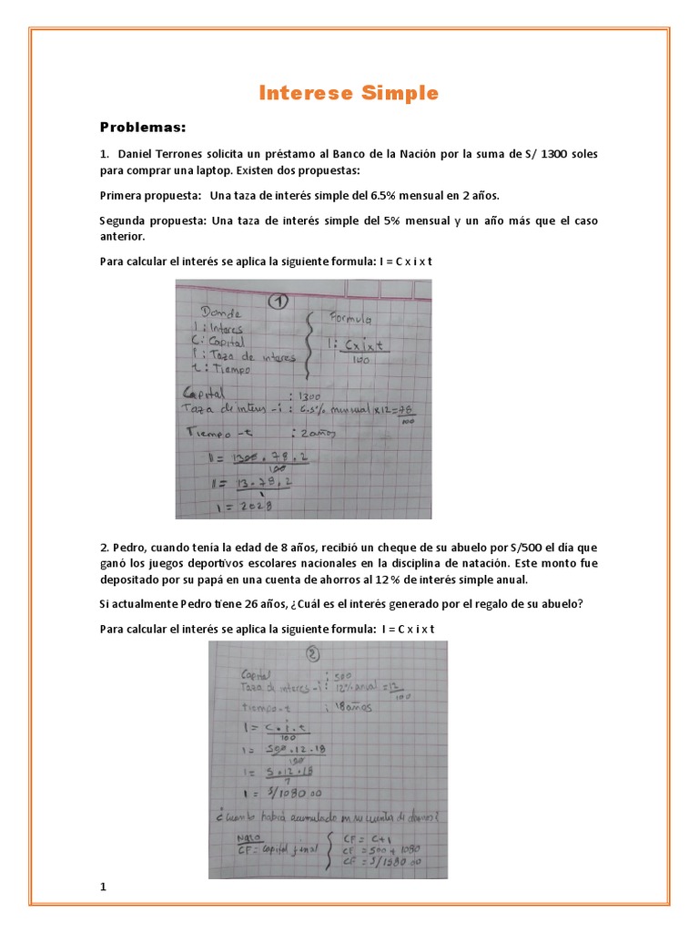 Intereses Simple | PDF