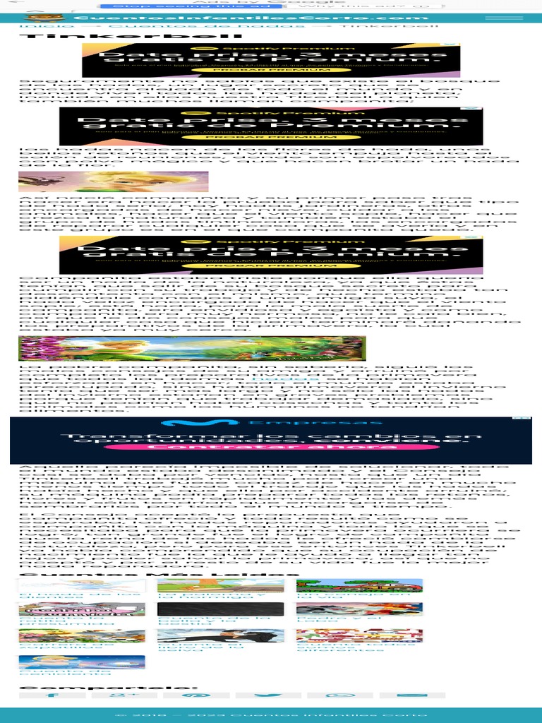 La historia de Tinkerbell y su magia | PDF