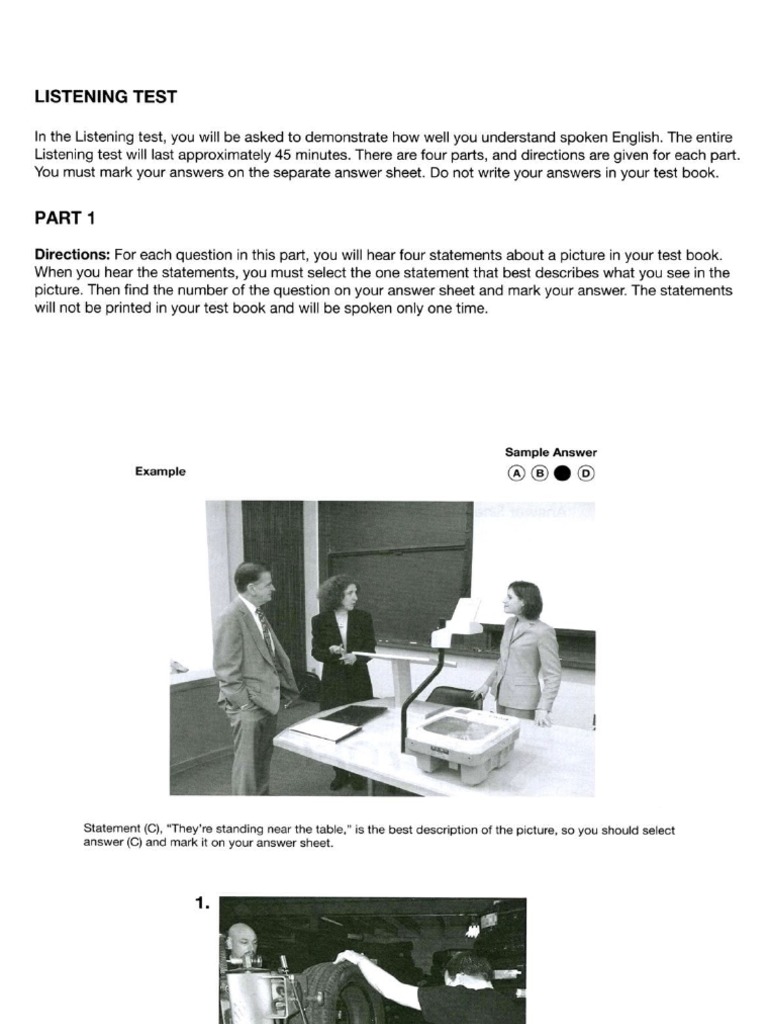 Listening Test - Part 1 | PDF