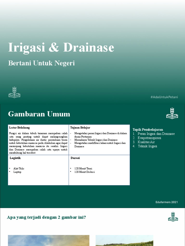 IRIGASI DAN DRAINASE | PDF