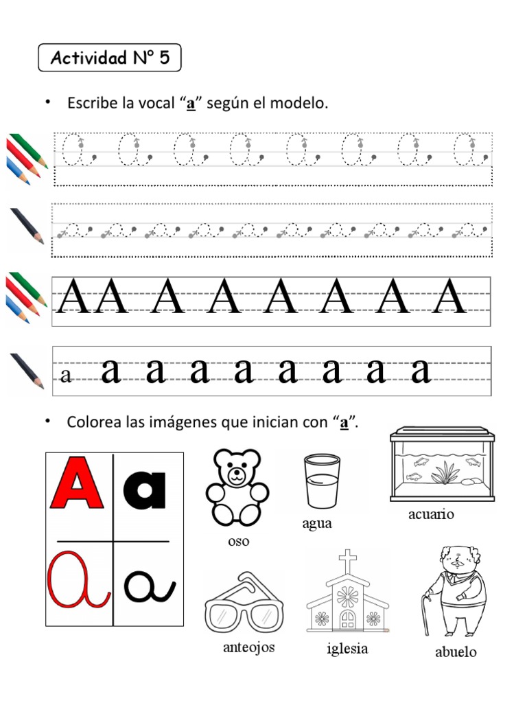 Escritura Letra A | PDF