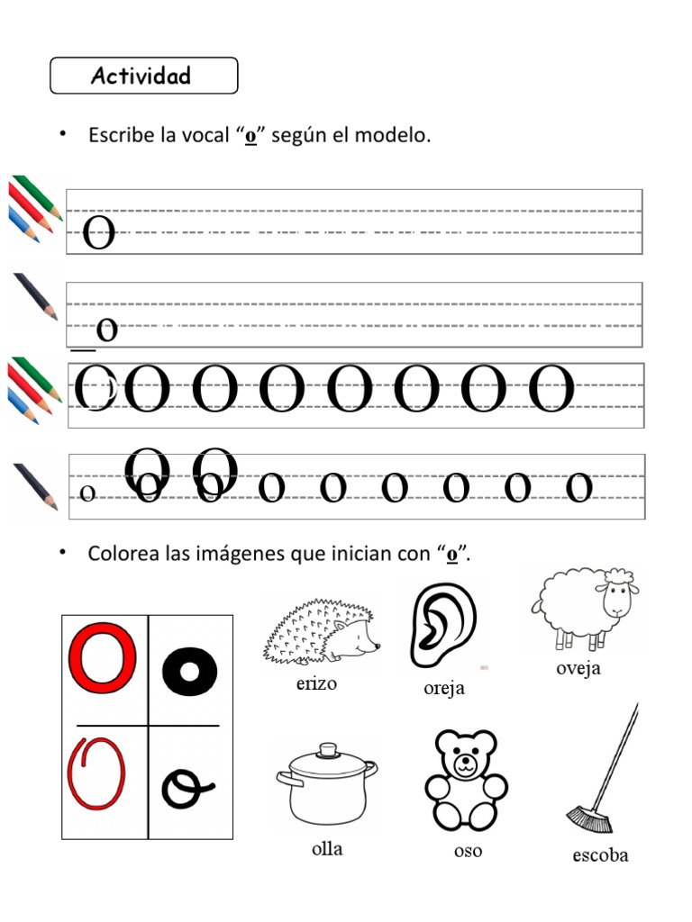 Escritura letra o.pptx | PDF