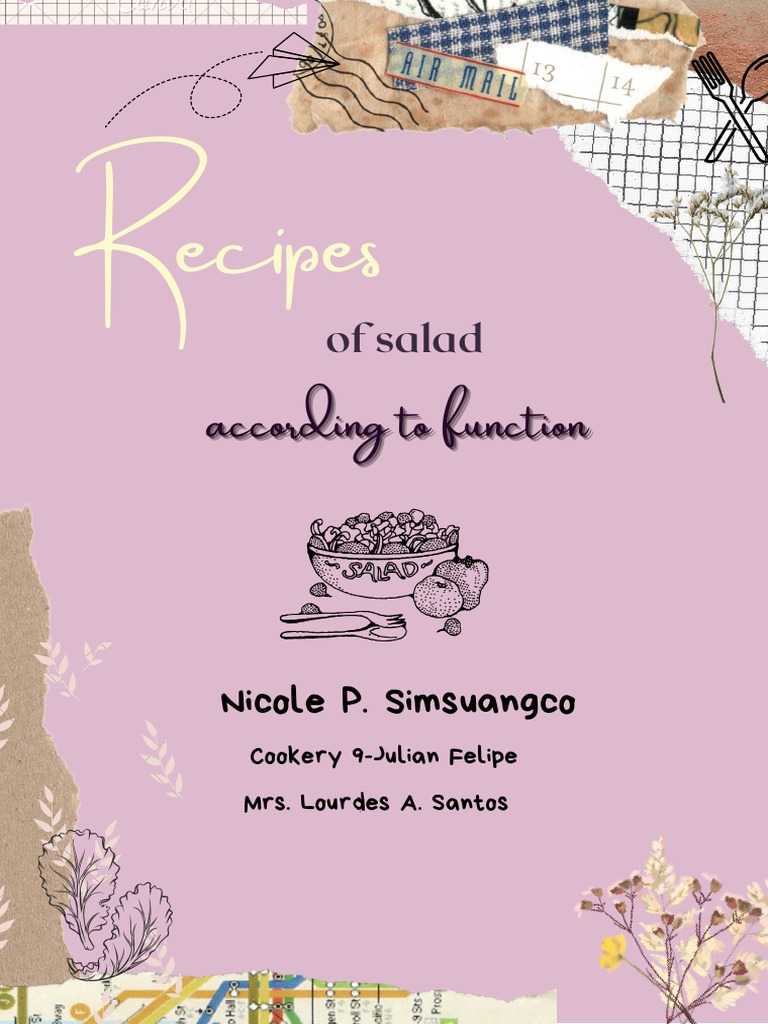 Recipe Album-Salads | PDF | Salad | Food And Drink Preparation