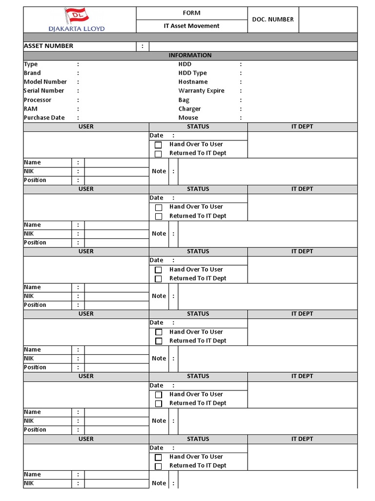 Form IT Asset Movement | PDF