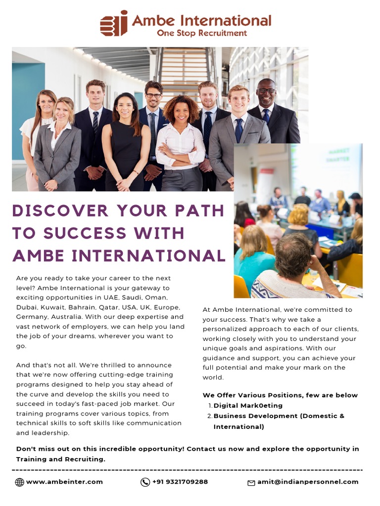 Discover Your Path To Success With Ambe International | PDF