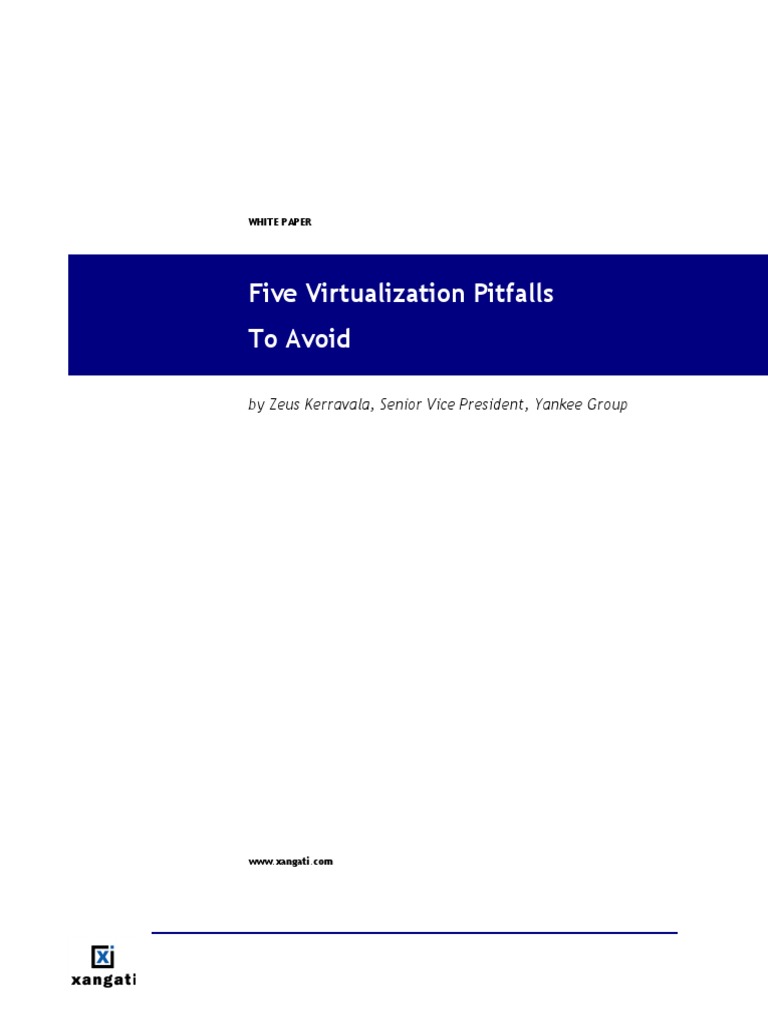 White Paper 5 Virtualization Pitfalls | PDF | Desktop Virtualization | Virtualization