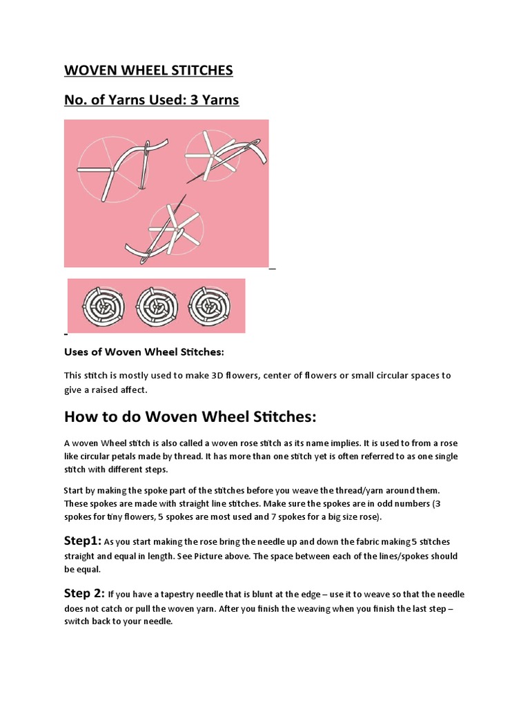 Woven Wheel Stitches | PDF