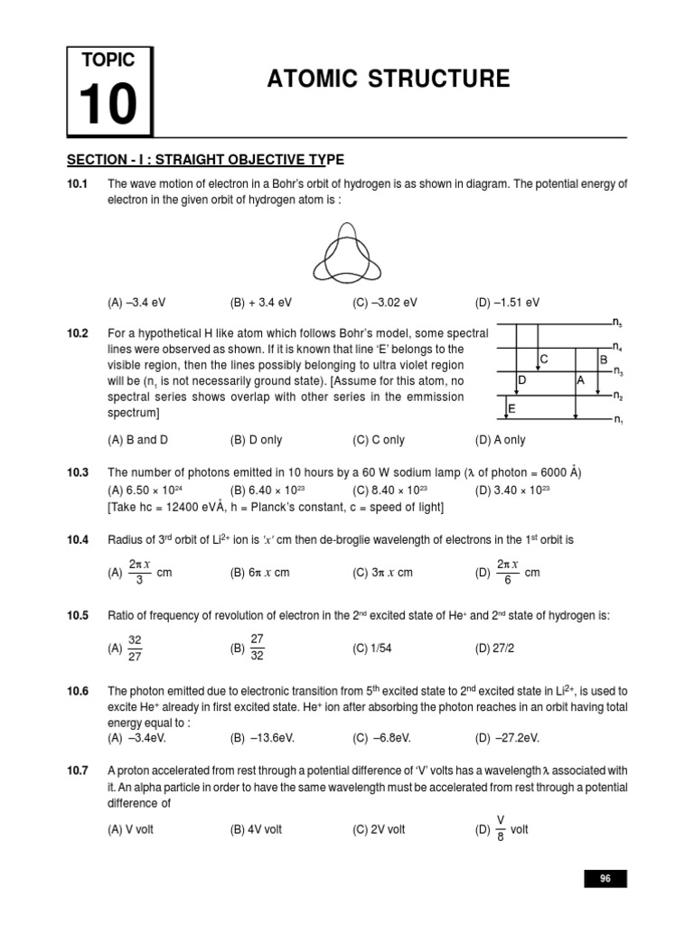 Atomic Structure - Done.p65 | PDF | Electron | Emission Spectrum
