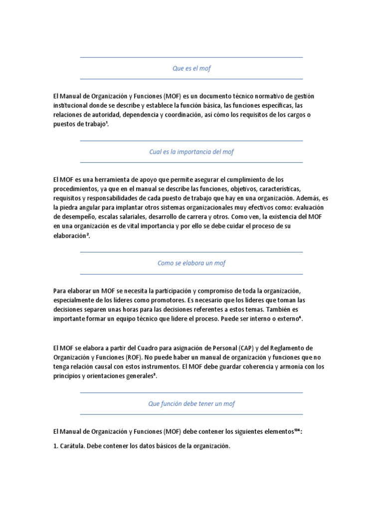 Que Es El Mof | PDF | Business