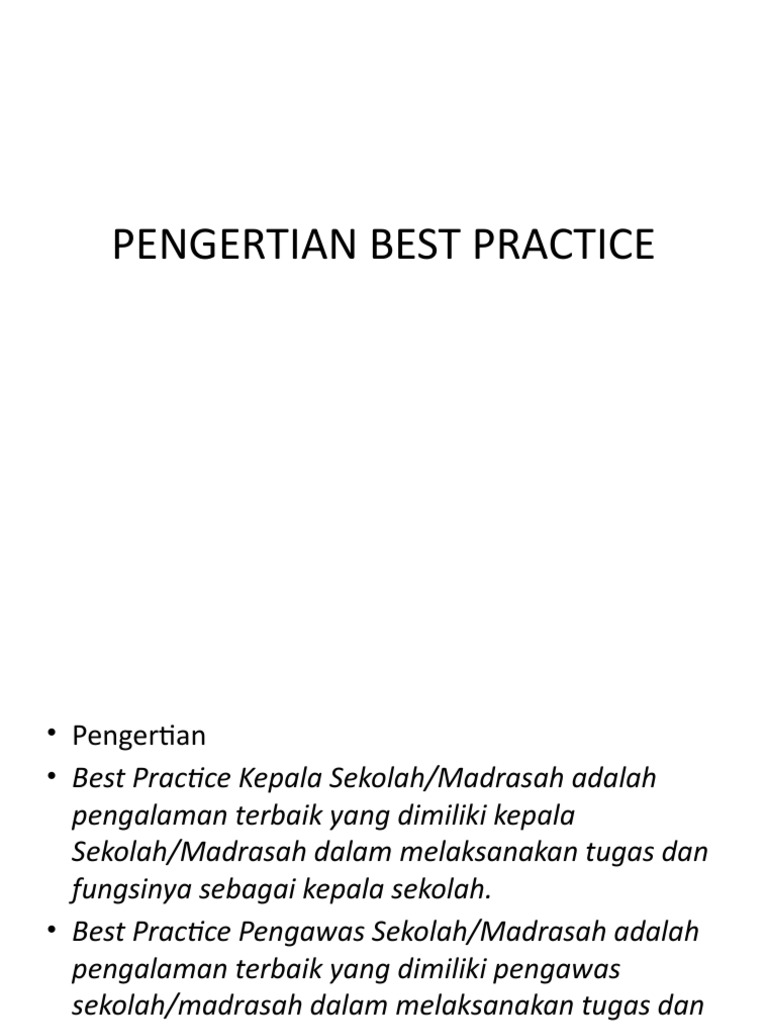 Pengertian Best Practice | PDF