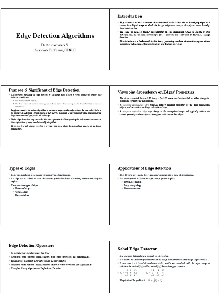 0.edge Detection - Sobel Algorithm (8 Files Merged) | PDF | Multidimensional Signal Processing ...