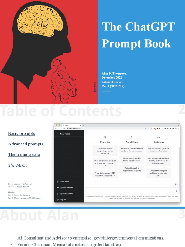The ChatGPT Prompt Book - LifeArchitect - Ai - Rev 1 | PDF | Computing