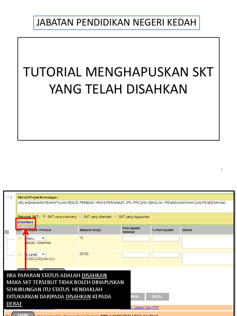 Tutorial Menghapuskan SKT Yang Telah Disahkan | PDF