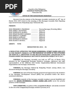 Barangay Resolution Adopting City Ordinance 2017 | PDF | Government ...