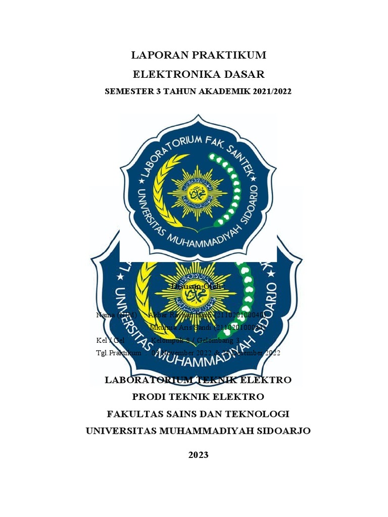 Laporan Praktikum Elektronika Dasar Kelompok 8 | PDF