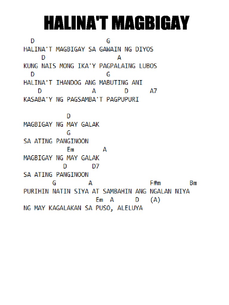HALINA'T MAGBIGAY | PDF