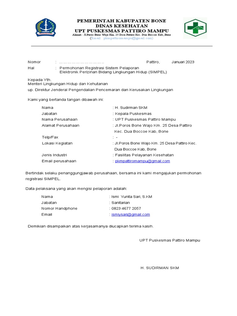 Formulir Registrasi Simpel | PDF