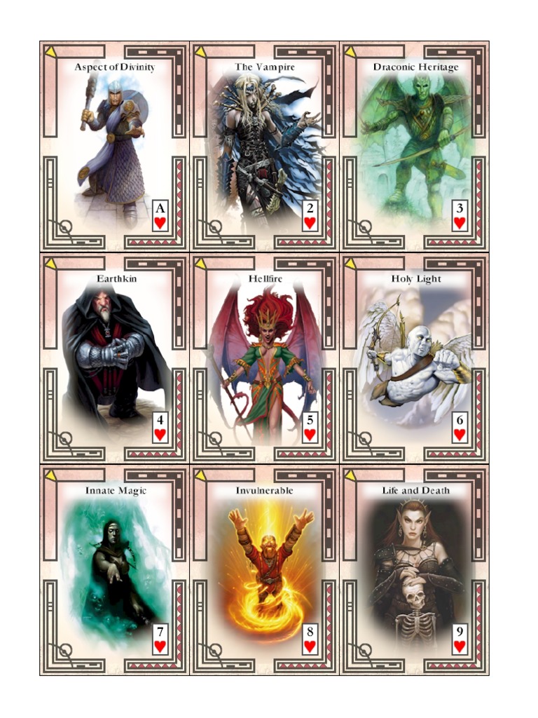 D&D - Variant Deck of Many Things Card Symbols | PDF