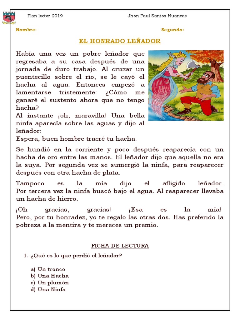 Cuento del Honrado Leñador | PDF