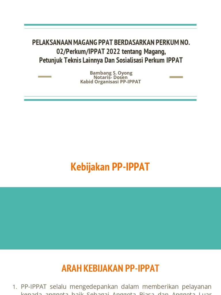 Mengenai Magang PPAT Dikantor PPAT Penerima Magang PDF | PDF