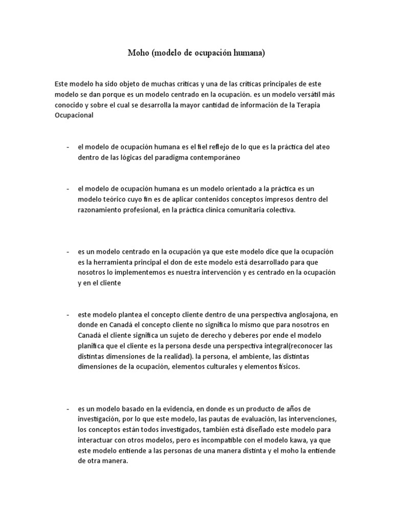 Modelo Canadiense - Moho | PDF | Experiencia | Evaluación