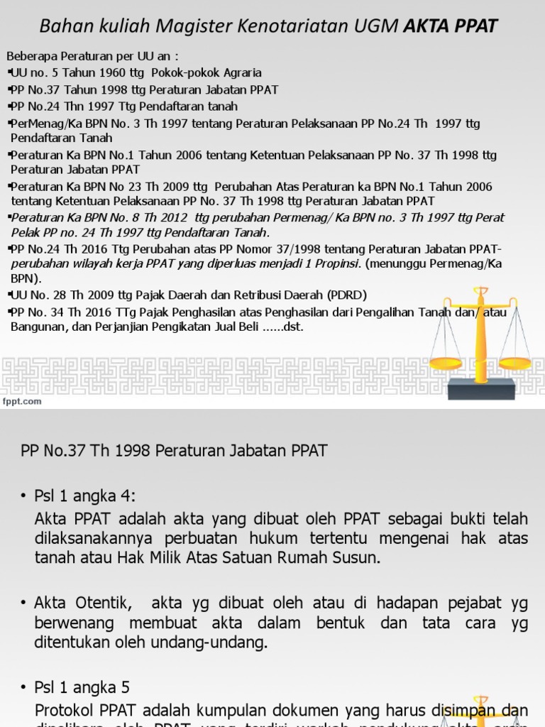 BAHAN KULIAH AKTA PPAT.pptx | PDF