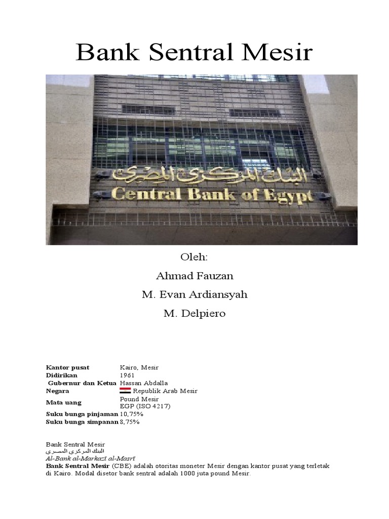 Bank Sentral Mesir | PDF
