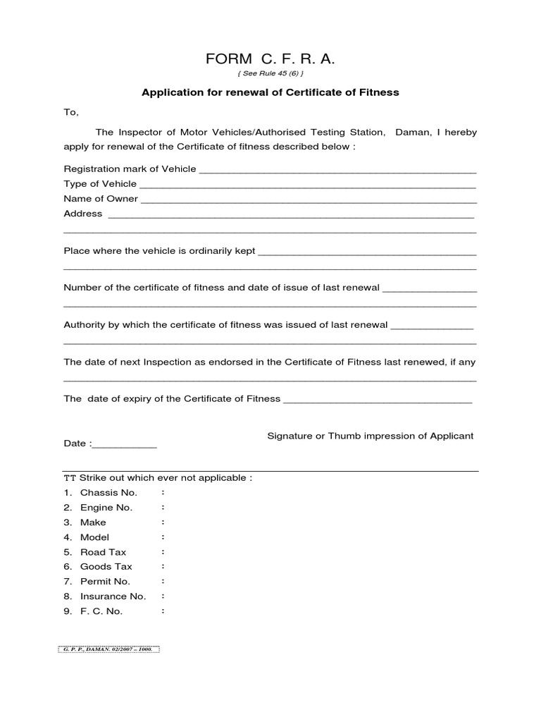 Form C.F.R.A. | PDF