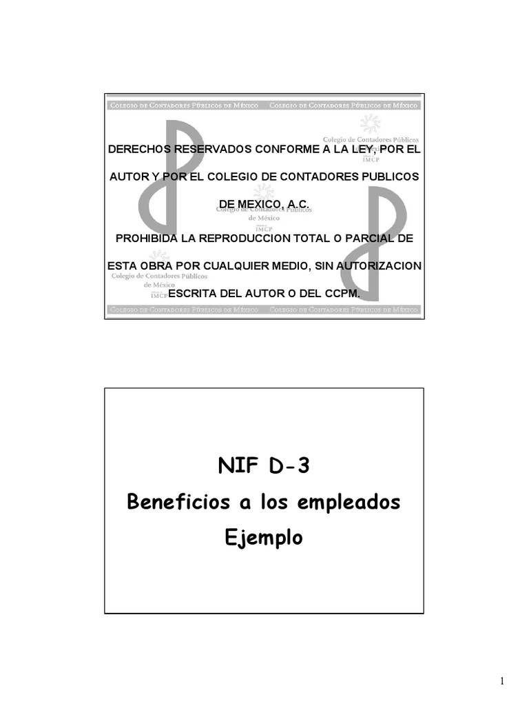 Solución Caso Práctico Nif D-3 | PDF | Salario | Actuario