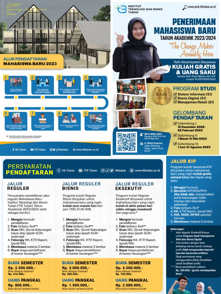 Brosur PMB ITB Tuban 2023 2024 | PDF