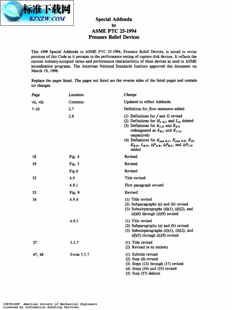 ASMEPTC 25 Addenda 1998 PDF | PDF | Valve | Fluid Dynamics