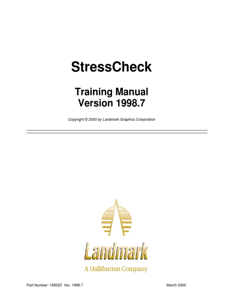 StressCheck Training Manual | PDF | Casing (Borehole) | Strength Of ...