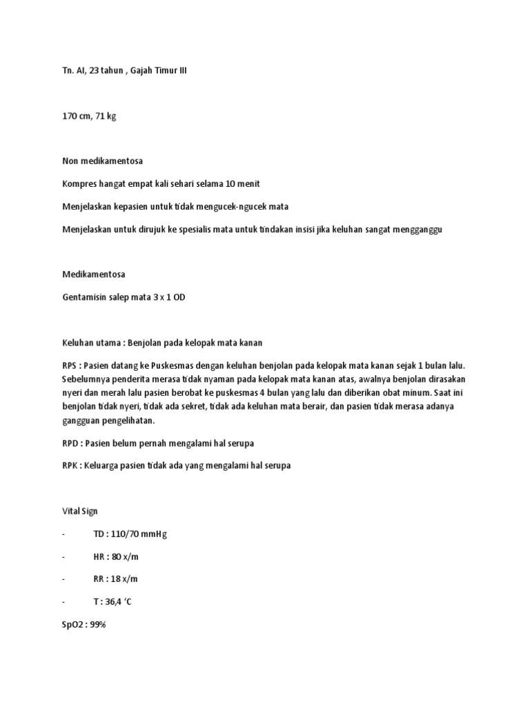 Diagnosis Kalazion pada Kelopak Mata | PDF | Pengembangan Diri ...