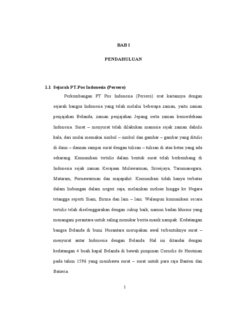 Sejarah dan Evolusi PT Pos Indonesia | PDF | Politik | Perjalanan