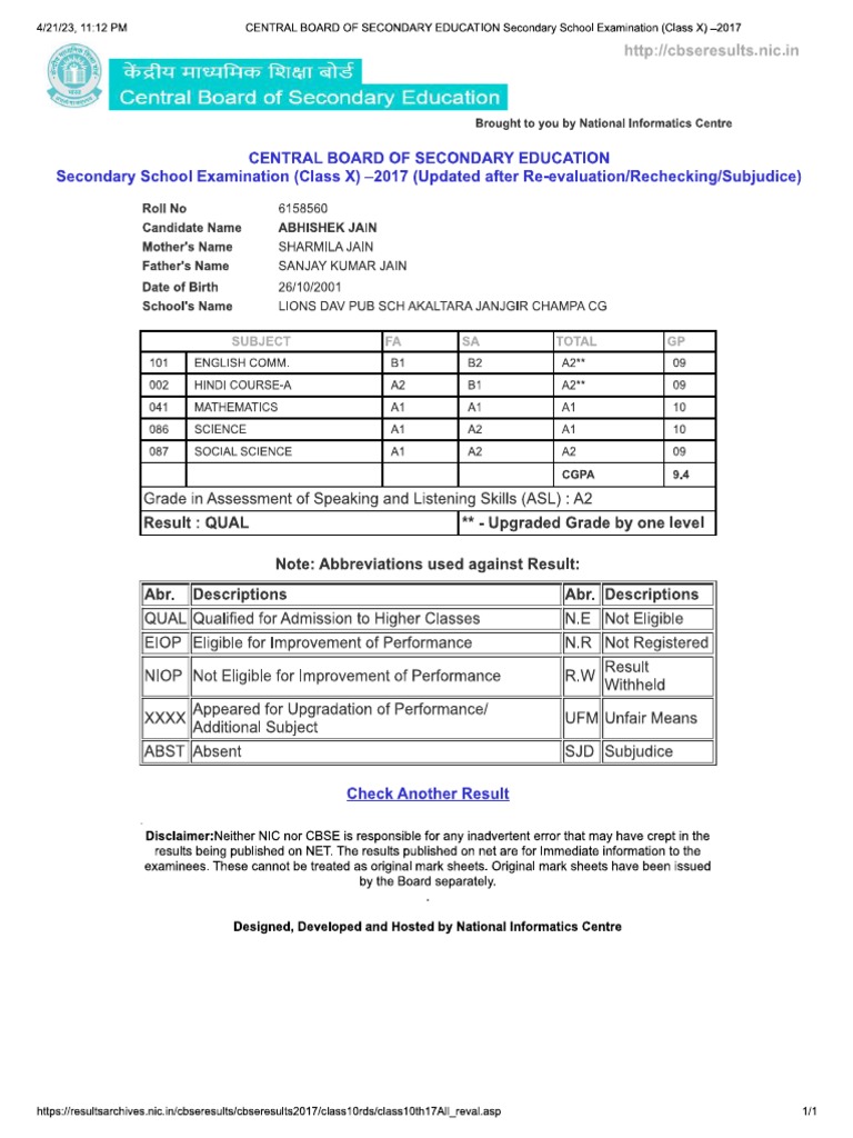 10th Marksheet Pdf Pdf