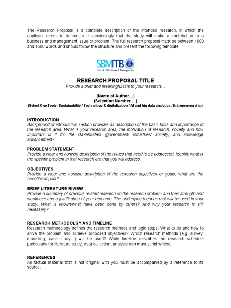 Template-Research-Proposal-MSMDSM-Program | PDF