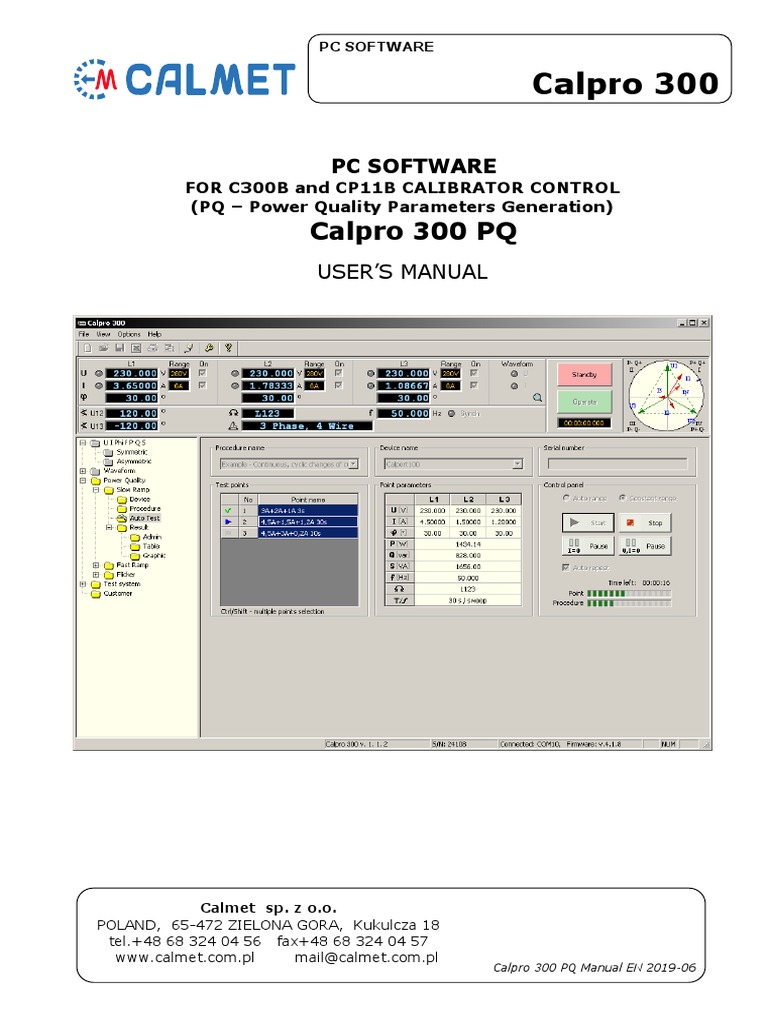 Calpro 300 PQ Manual EN 2019-06 PDF | PDF | Data | Computing