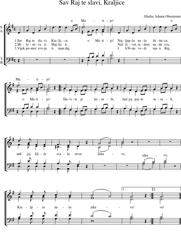 Sav Raj Te Slavi Djevice | PDF
