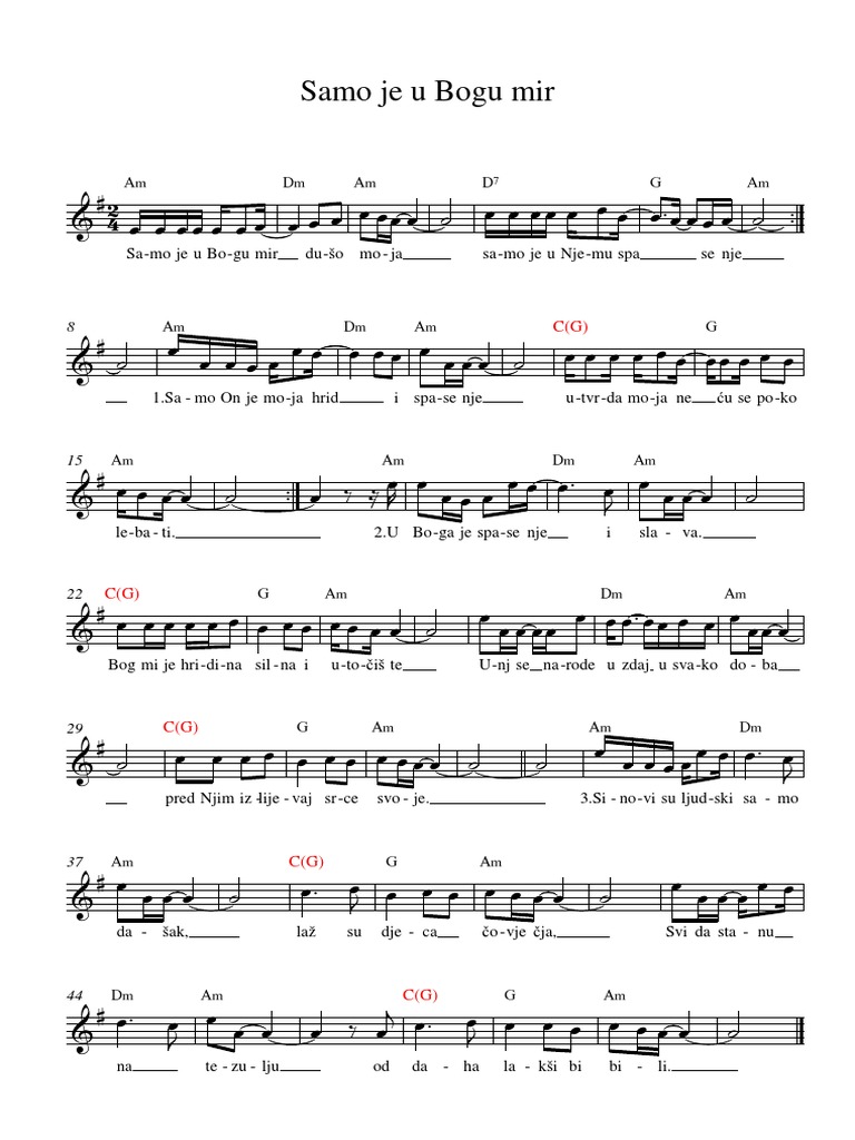 Samo Je U Bogu Mir | PDF