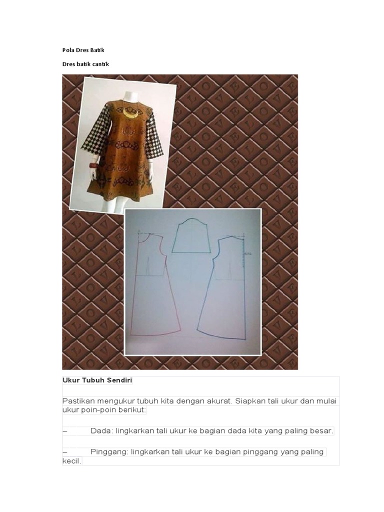 Pola Dres Batik | PDF