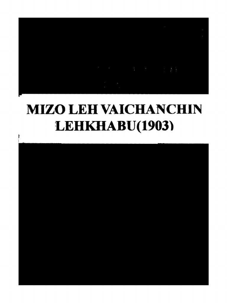 Mizo Leh Vai Chanchin Lekhabu 1903 | PDF