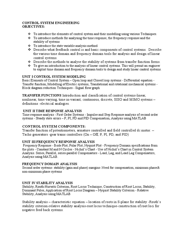 Control System Engineering | PDF | Control Theory | Telecommunications Engineering
