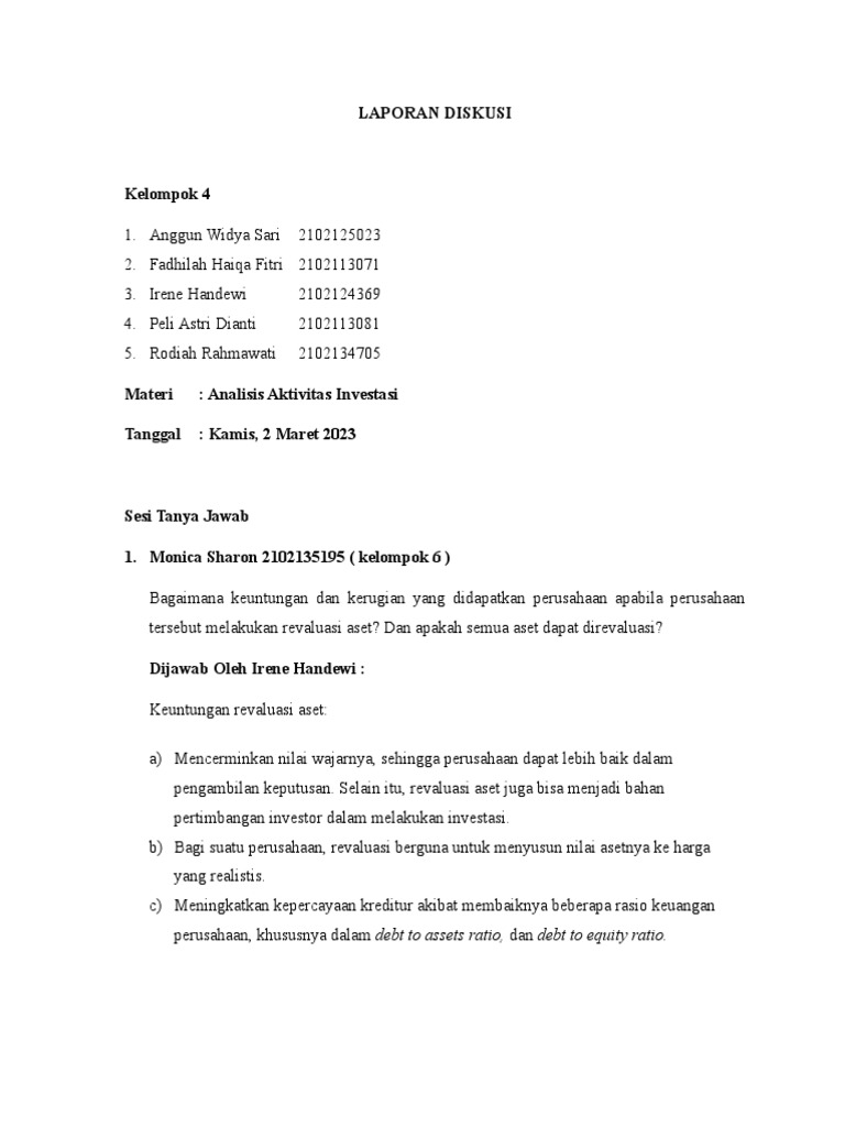 Laporan Diskusi Kelompok 4 (Alk) | PDF