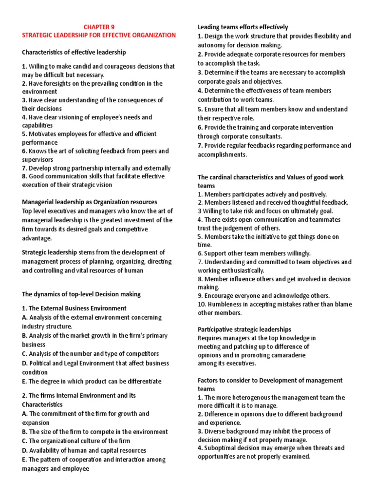 Chapt 9 10 Strama Reviewer | PDF | Career & Growth